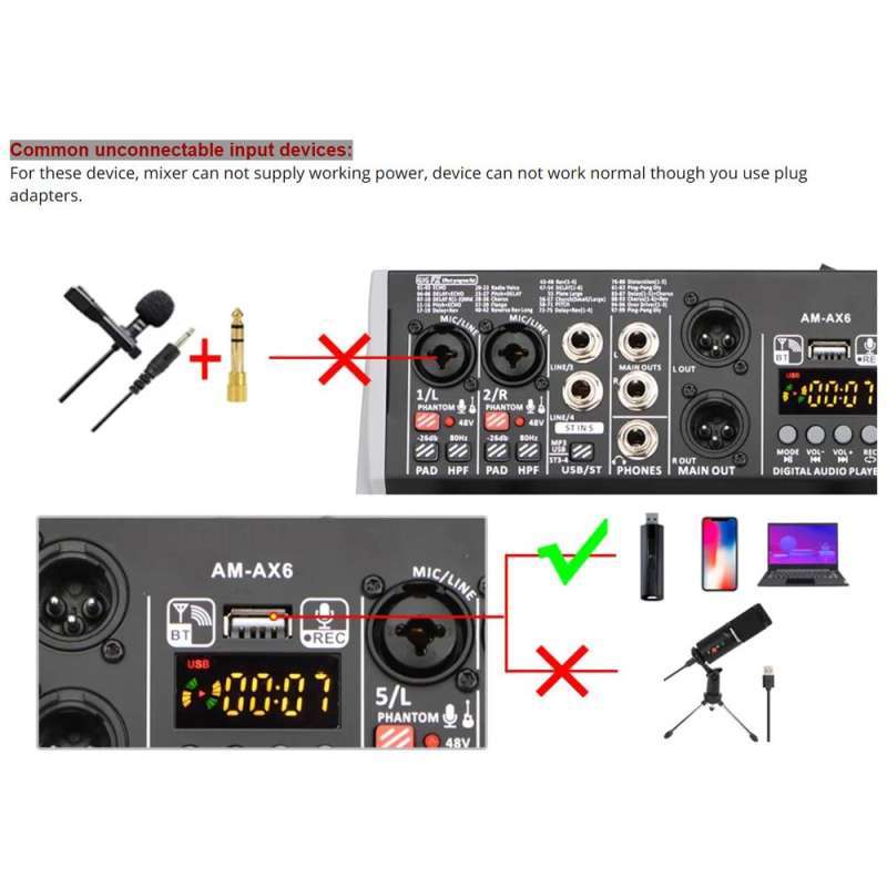 Promo Lomeho Mixer Audio Professional Dsp 99 Effects Bluetooth Usb 6 ...