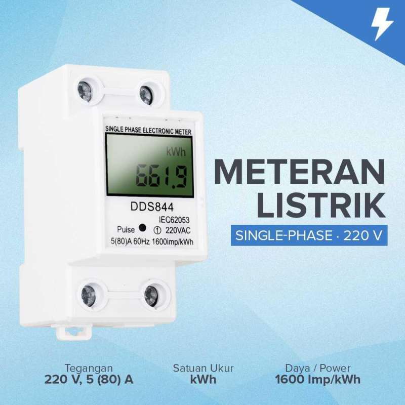 Promo Dianqi Meteran Listrik Digital Din Rail Kwh Meter Single-phase ...