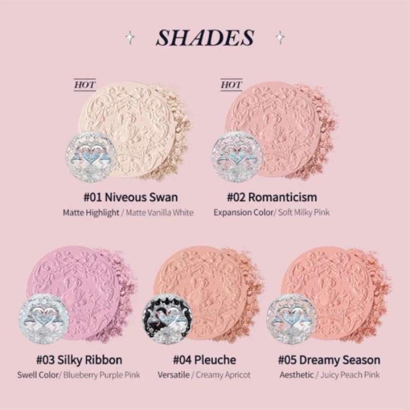 Jual Flower Knows Swan Ballet Series Embossed Blush | Ready Stock Di ...