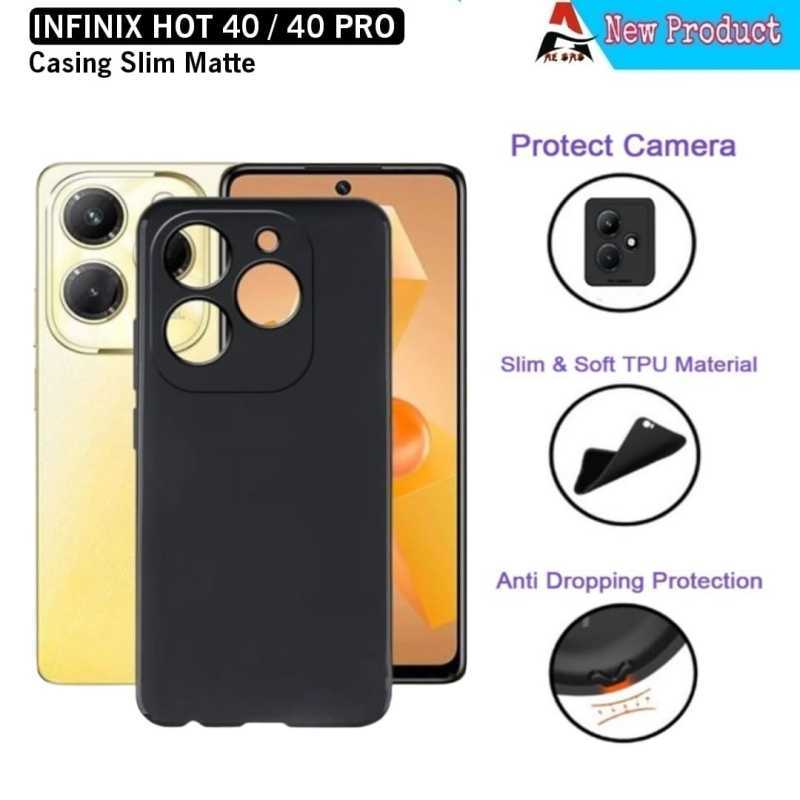 Jual Casing Infinix Hot 40 Pro Softcase Black Matte Premium Ultra Slim Case - Infinix Hot 40 Pro ...