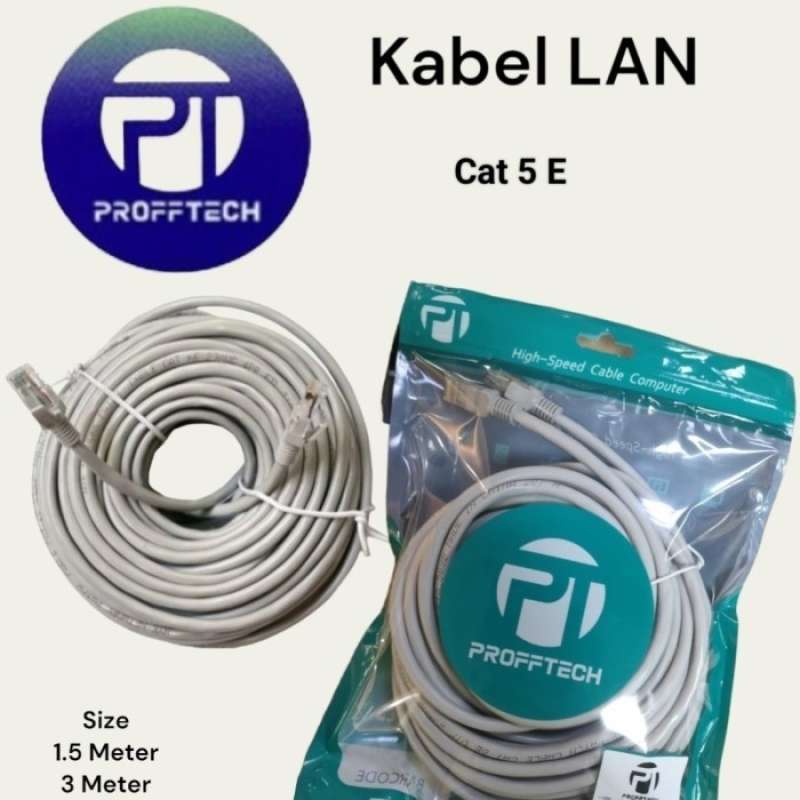 Jual Kabel Lan Cat 5 E (utp/indoor), Pabrikan. Original Profftech. 15 ...