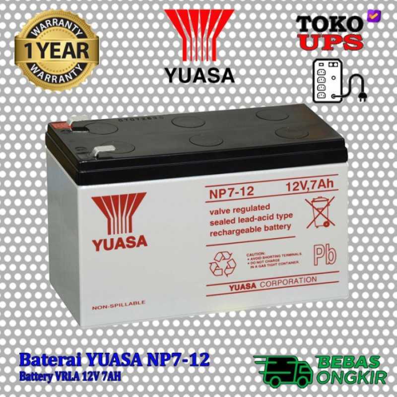 Jual Battery Aki Kering Baterai Ups Yuasa 12v 7ah Yuasa Np7-12 Di ...