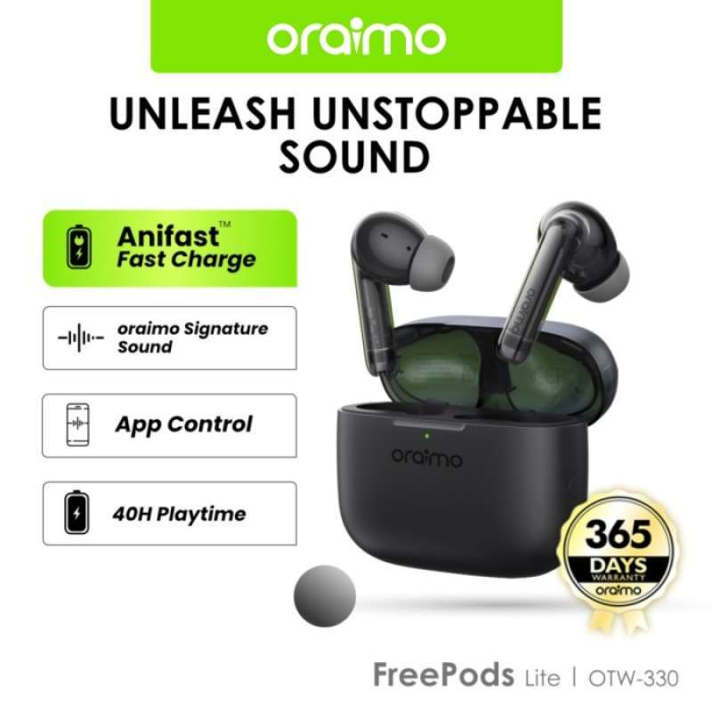 Jual Oraimo Freepods Lite Tws Earphone Bluetooth V5.3 Headset Otw 330 ...