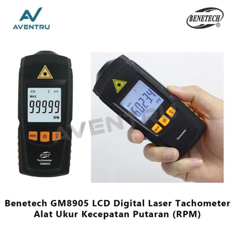 Promo Tachometer Benetech Gm8905 Ukur Putaran Laser Rpm Meter Digital ...