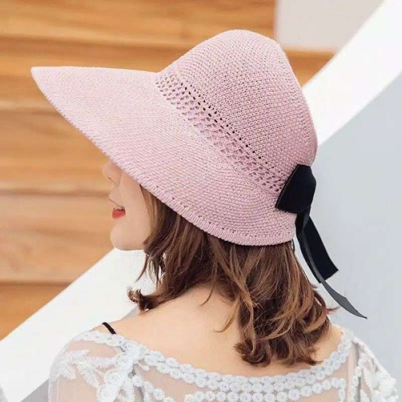 Jual Topi Pantai Pelindung Sinar Matahari Import Rajut Sun Visor Hat Di Seller Wd_store ...