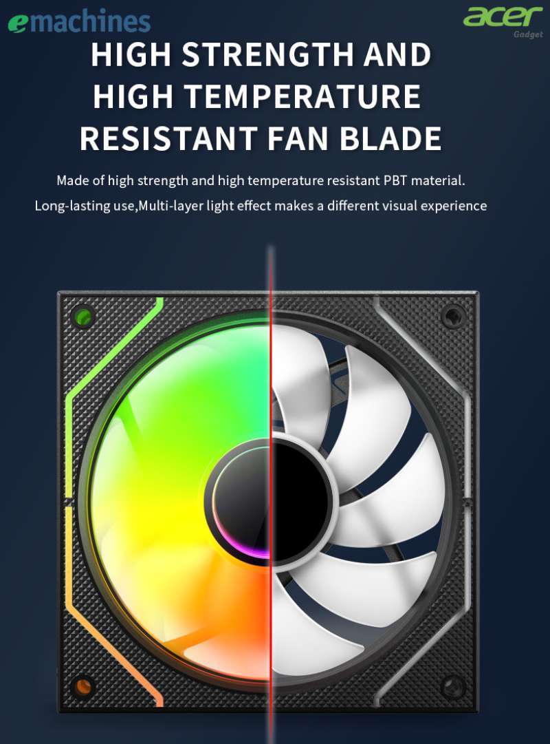 Jual Fan Casing Argb 12cm Emachines Acer Gadget Ac1236rgb 3 In 1 Kit ...