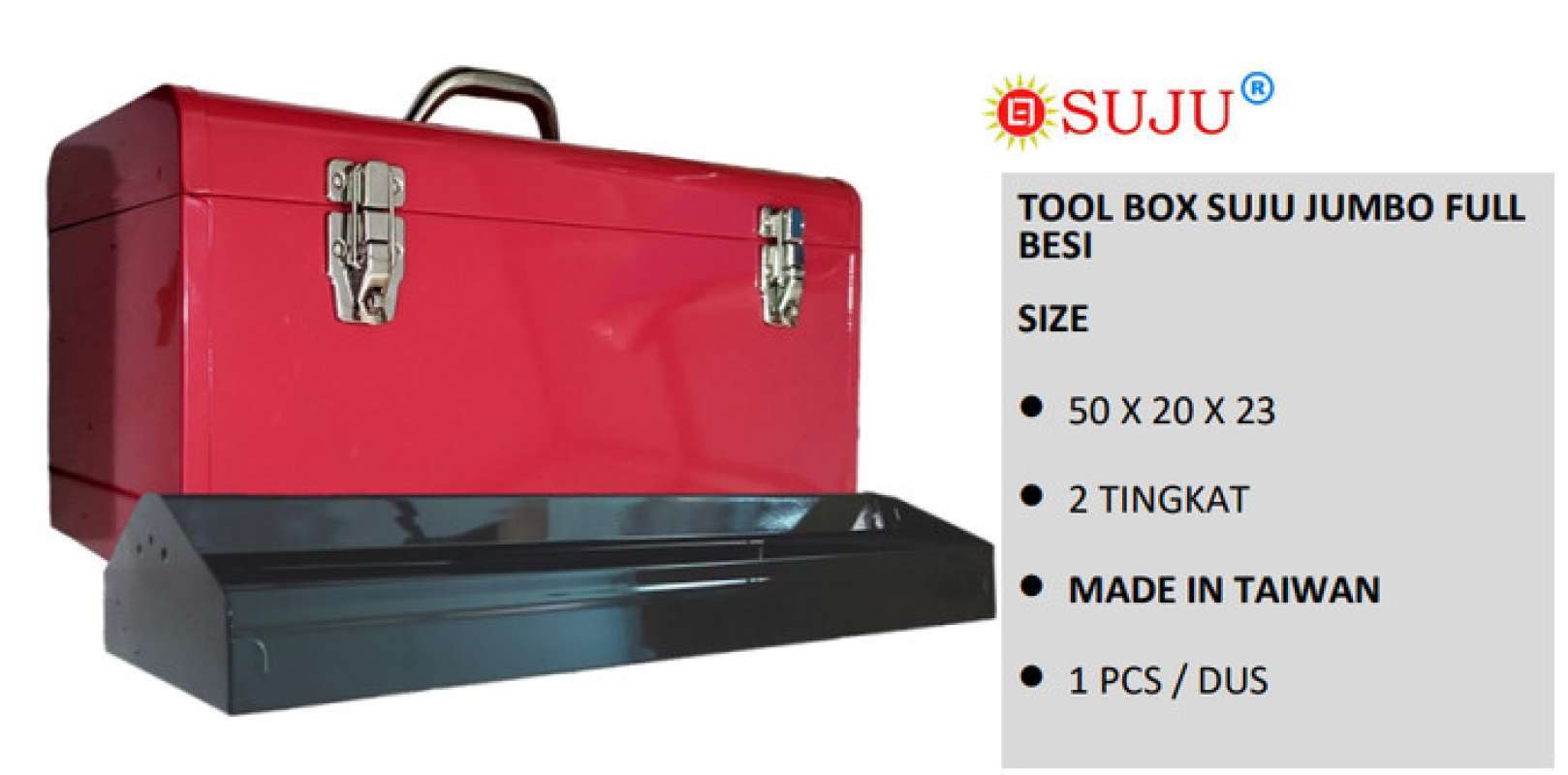 Promo Tool Box Besi Taiwan Merk Suju, Tools Box Diskon 23% Di Seller ...