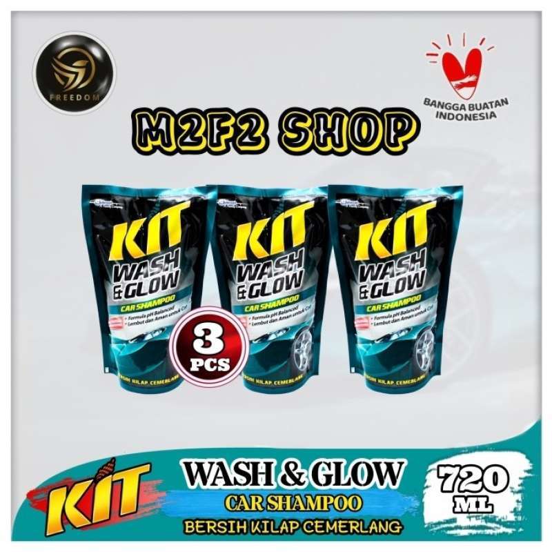 Promo KIT Wash And Glow Car Shampoo Mobil - 720 ml (Kemasan 3 Pcs) Diskon 15% di Seller M2F2 ...