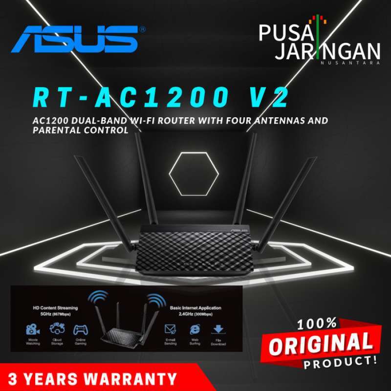 Promo RT-AC1200-V2 RT-AC1200 V2 Wireless AC1200 Dual Band Router Diskon ...