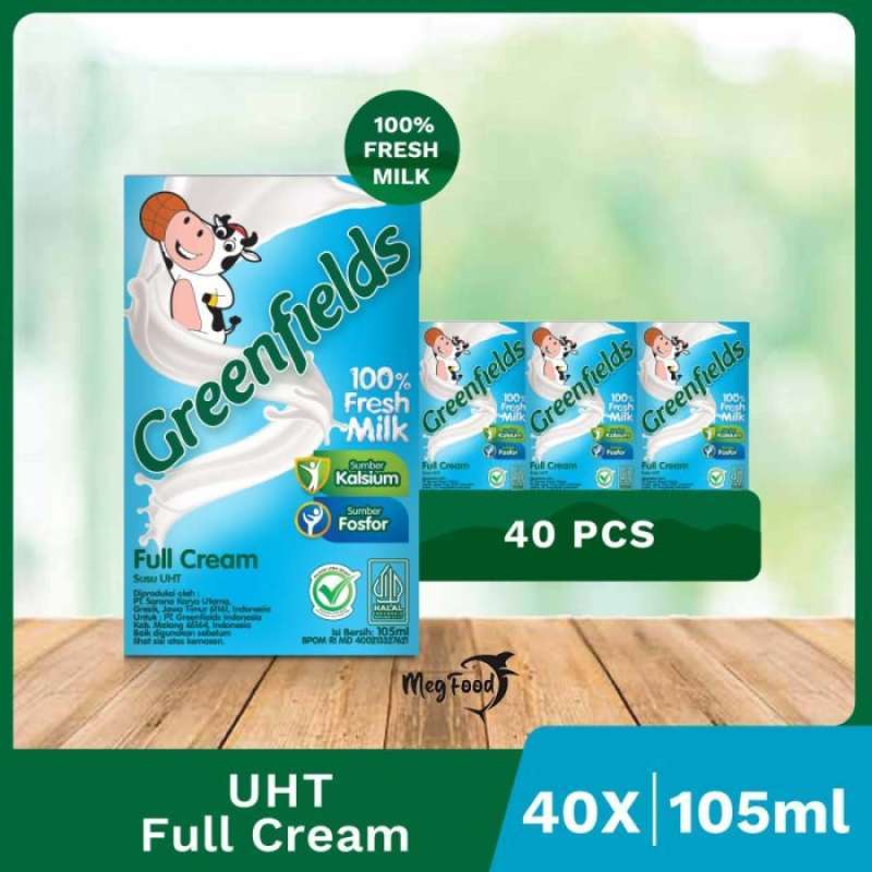 Jual Susu UHT Greenfields Full Cream 105ml x 40 (1 Karton) di Seller Meg Food - Karang Ayu, Kota ...