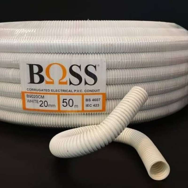 Jual Selang Flexible Conduit Boss Putih Pipa Selang Listrik Meteran Di ...
