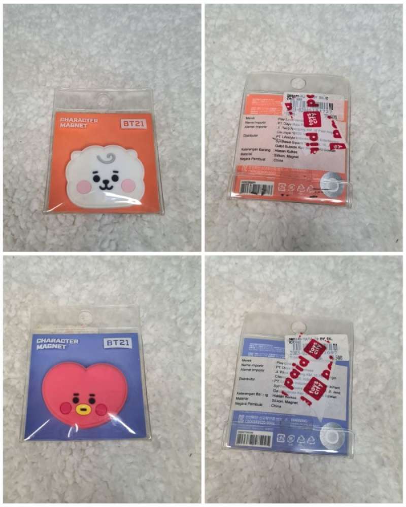 Jual Magnet Bt21 Rj Tata Tinytan Daegu Suga V Bts Official Merchandise ...