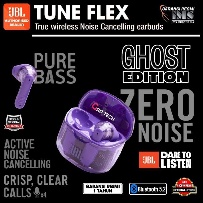 Promo Jbl Tune Flex Ghost Editiontrue Wireless Noise Cancelling Earbuds ...