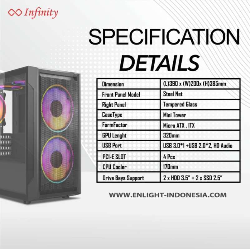 Jual Casing Infinity Twins V2 - Matx Gaming Case Di Seller Sweet Shop ...