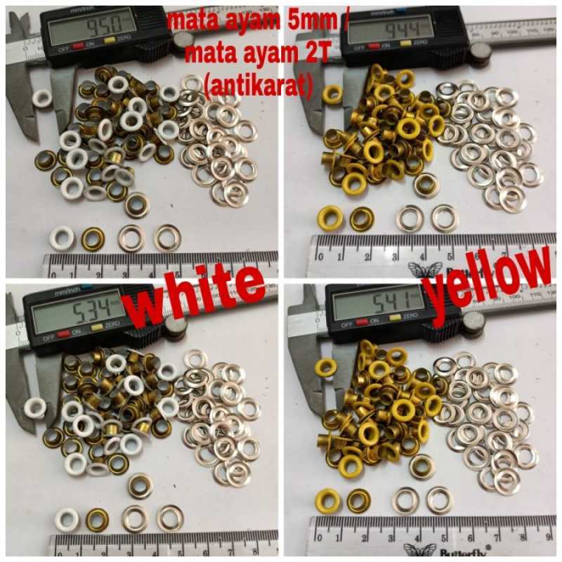 Jual Mata Ayam 5mm / Mata Ayam 2t + Ring Antikarat / 1000sets Di Seller ...