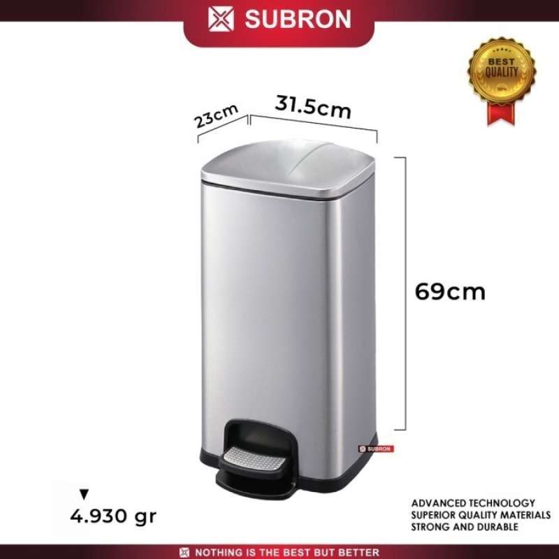 Promo Subron Tempat Tong Sampah 30l Hidrolik Kotak Stainless Injak ... Promo Subron Tempat Tong Sampah 30l Hidrolik Kotak Stainless Injak ...