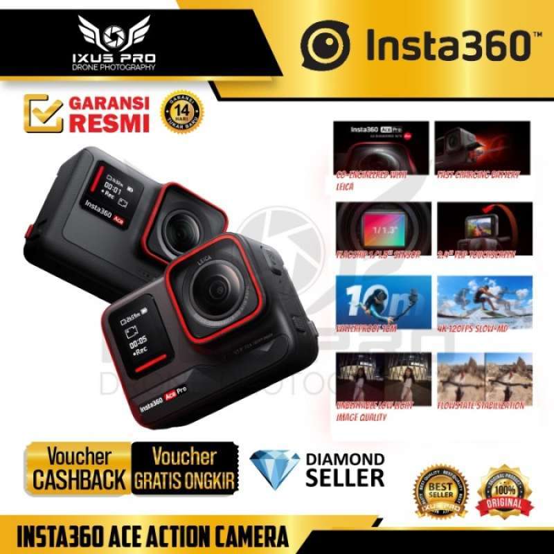 Promo Insta360 Ace Pro 8k Uhd Leica Action Camera Insta 360 Action Cam Resmi Diskon 23% Di ...