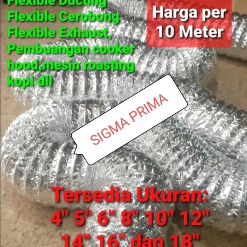 Promo 10 Meter Pipa Exhaust 12 Inchi Flexible Ducting Cerobong Asap 12 ...