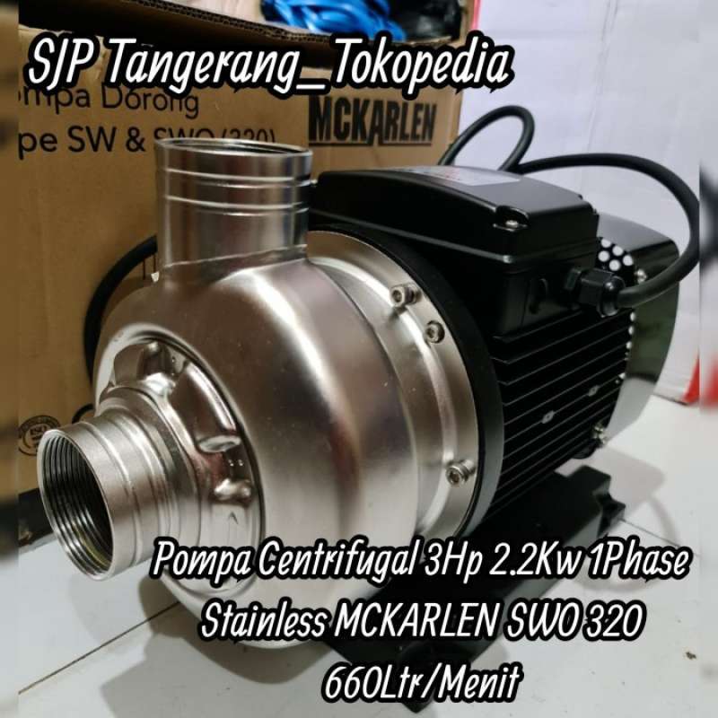 Promo Pompa Centrifugal Mckarlen 3hp 3phase Stainles Swo 320t Open ...