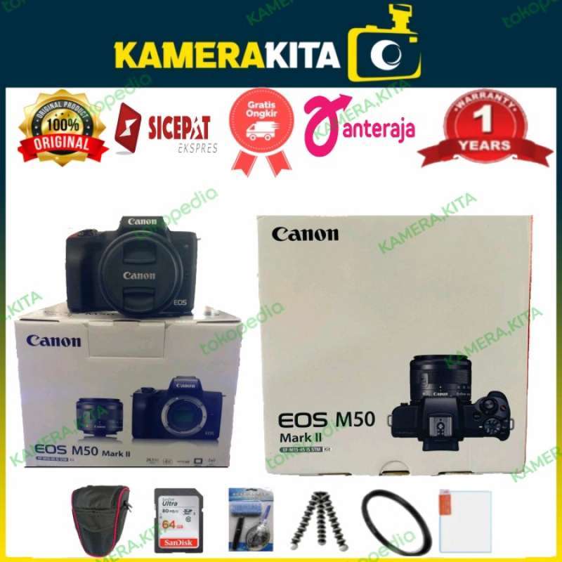 Promo Eos M50 Mark Ii Kit 15-45mm Is Stm / Eos M50 Ii Kit 15-45mm Diskon 23% Di Seller Tuplens ...