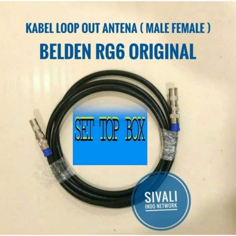 Promo 10 Meter Kabel Loop Out Antenna Belden Rg6 Untuk Set Top Box ...