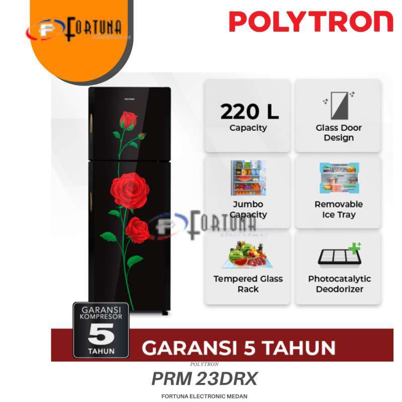 Jual Kulkas 2 Pintu Polytron Belleza Prm 23 Drx 220 Liter || Medan Free ...