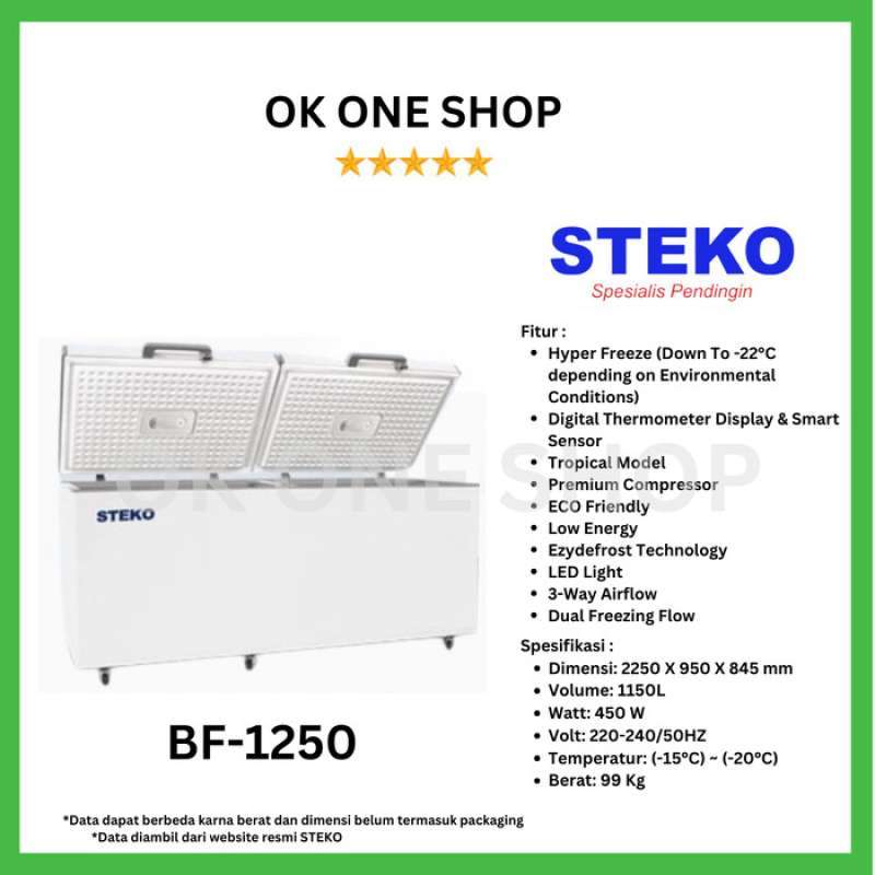 Promo Steko Chest Freezer Bf-1250 Diskon 23% Di Seller Satou Store ...