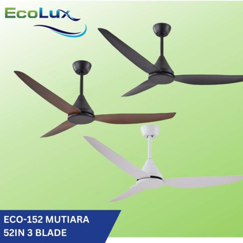Promo Ecolux Kipas Eco-152 Mutiara 52in 3 Blade / Kipas Plafon / Ceiling Fan Diskon 23% Di ...