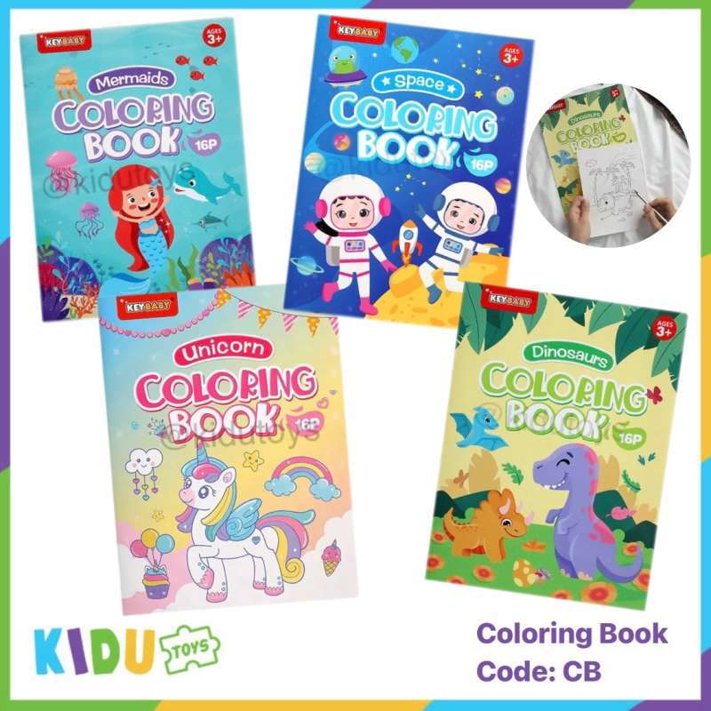 Promo Buku Mewarnai Anak Coloring Book 16 Halaman Kidu Toys - Unicorn ...