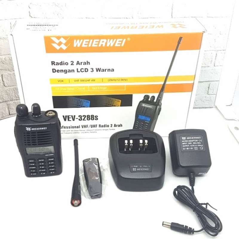 Promo Ht Weierwei Vev 3288 S Vhf Freq 136-174 Mhz Original Bonus Headseat Diskon 10% di Seller ...