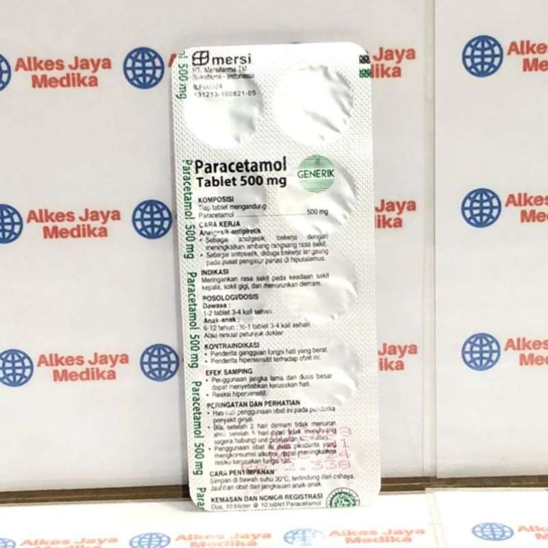 Jual Paracetamol 500mg Mersi Isi 10 Tablet - Obat Demam / Pusing di ...