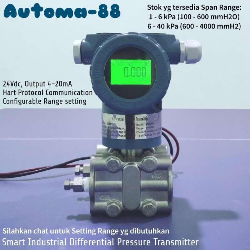 Promo Low Range Differential Pressure Transmitter 4-20ma Diskon 50% Di Seller Miyauuuushp14 ...