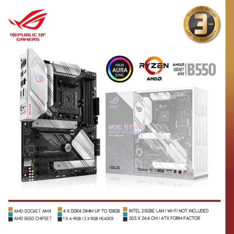 Jual Motherboard Asus - Rog Strix B550-a Gaming Ryzen Am4 Atx Form ...