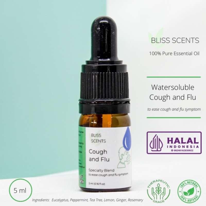 Promo Water Soluble Essential Oil Cough & Flu Water Based - 5ml Diskon ...