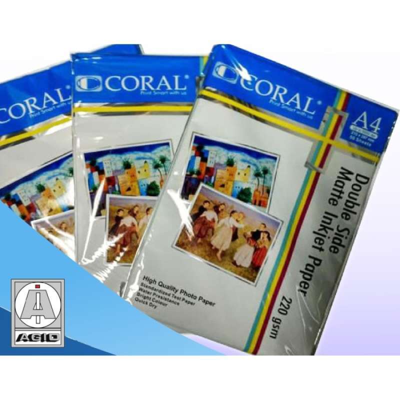 Jual Coral Double Side Matte Inkjet Paper A4 (kertas Kartu Nama) Di ...