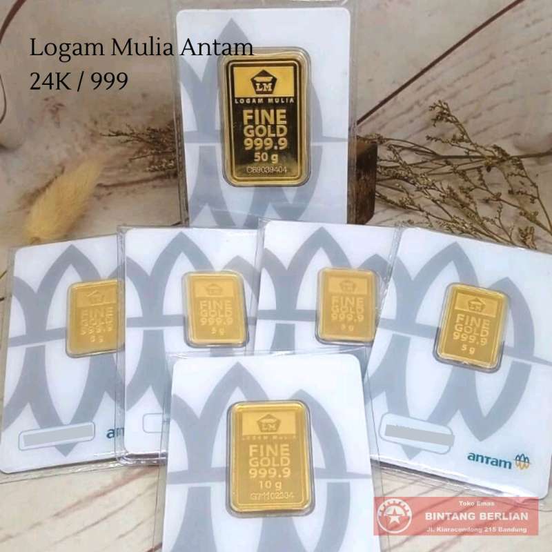 Jual LM Antam 24K Kemasan Press 3gr 5 gr Logam Mulia Mas Asli Kadar 999 99,99% - 10gr di Seller ...