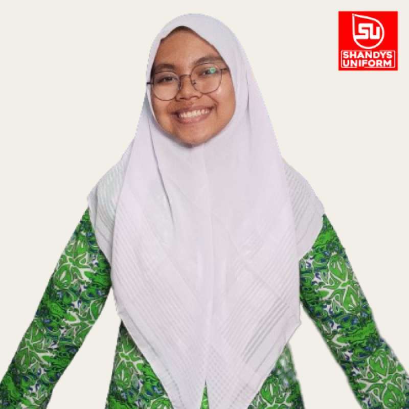 Jual Shandys Uniform Jilbab donatello segi empat warna putih dan ...