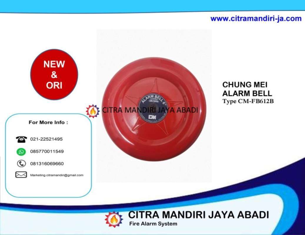 Promo CHUNG MEI ALARM BELL FIRE ALARM SYSTEM CM-FB6 - Diskon 50% di ...
