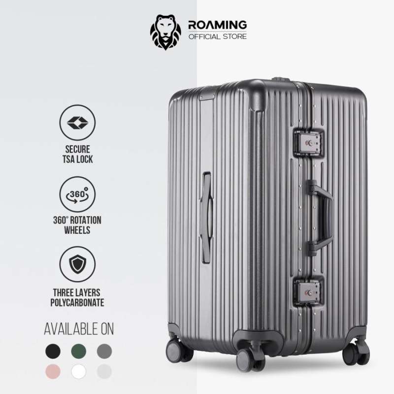 Promo Roaming Koper Bagasi Semi Aluminium Jumbo - R008 - White - 28 ...