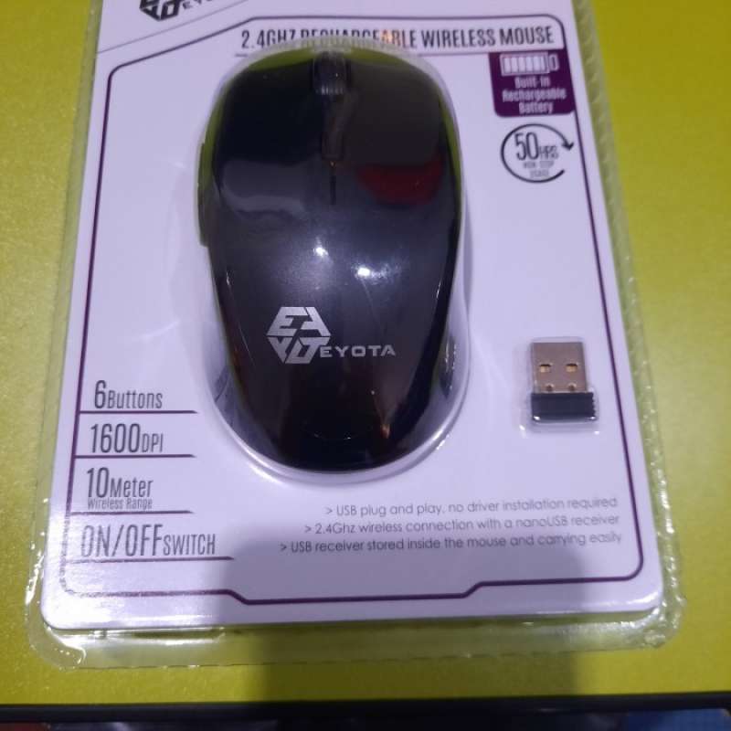 Promo Mouse Wireles Wireless Eyota Rechargeable Wireless Mouse Diskon 23% Di Seller Lepimu Store ...