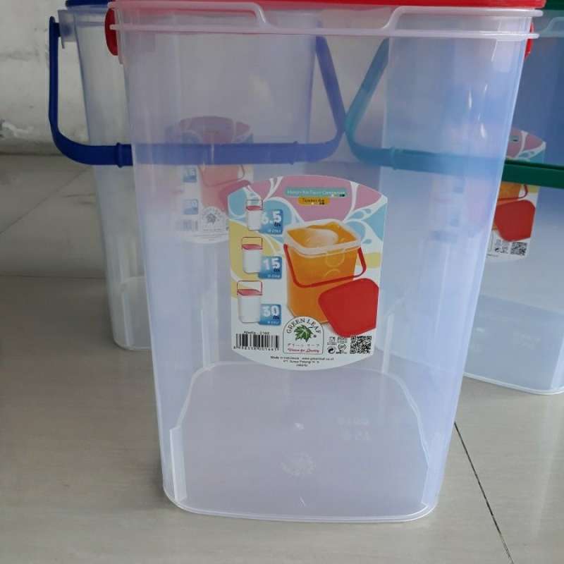 Jual Tempat Es Buah Green Leaf 15 Liter| Toples Es |tempat Air Abella ...