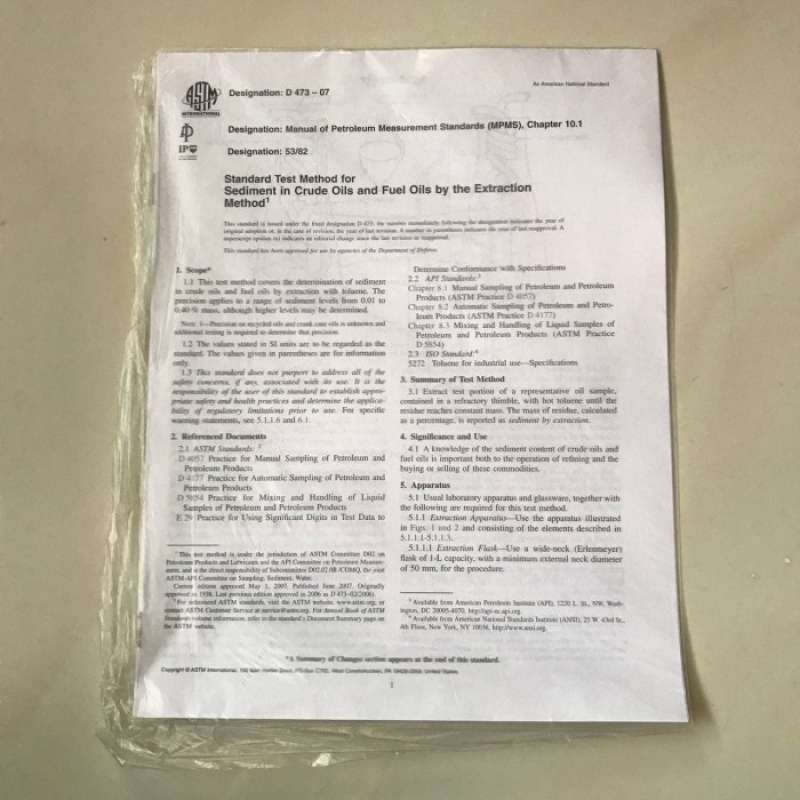 Promo ASTM D473-07 Standard Test Method for Sediment in Crude Oils and ...