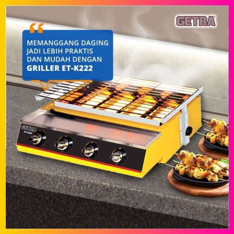 Promo Griller Gas Getra Et-k222 Roaster 4 Tungku Diskon 20% Di Seller ...