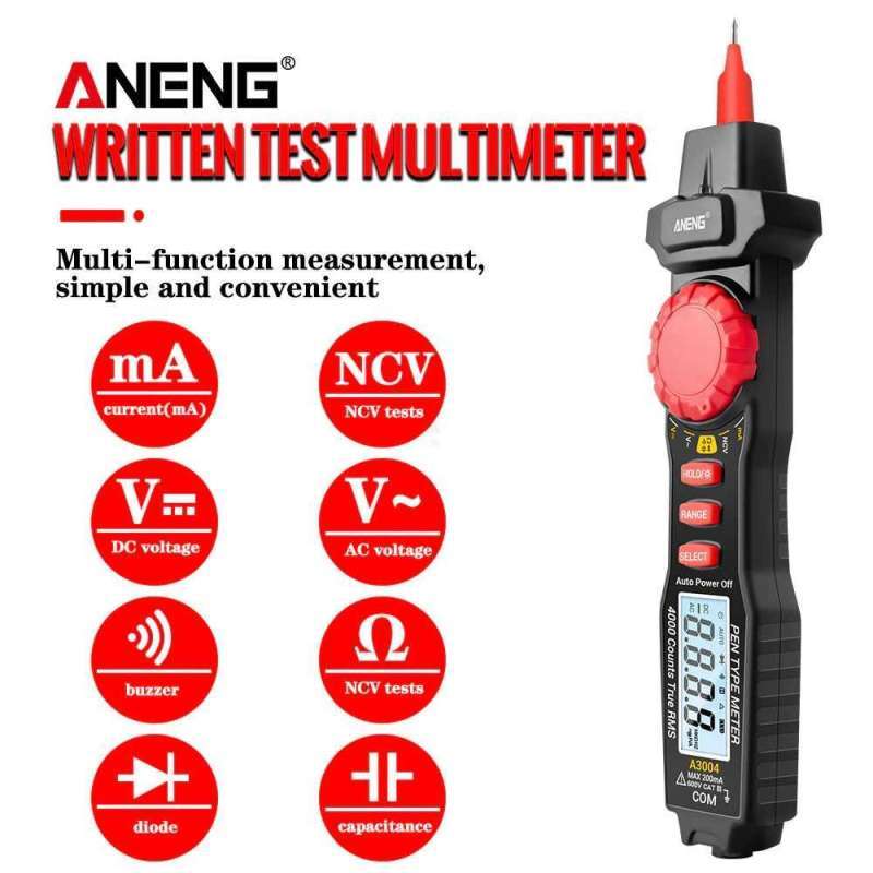 Promo Digital Multimeter Voltage Tespen Tester Pen A3004 Tespen Listrik ...