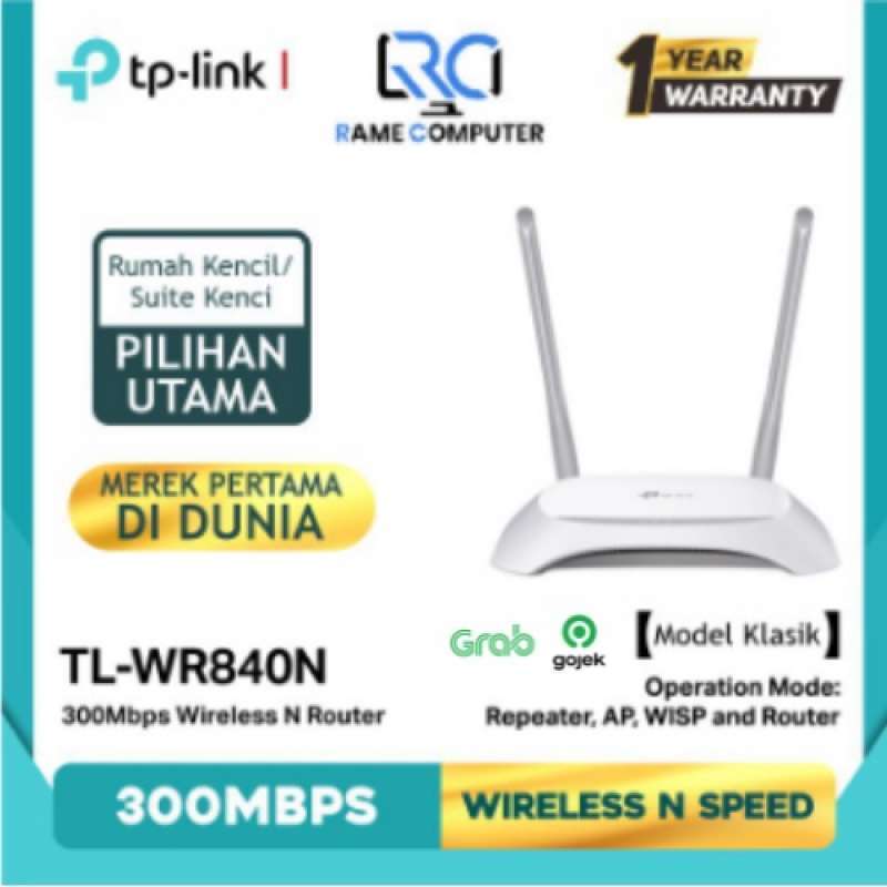 Jual TP-LINK TL-WR840N 300Mbps Wireless N Router WR 840 Tplink 2 antena ...
