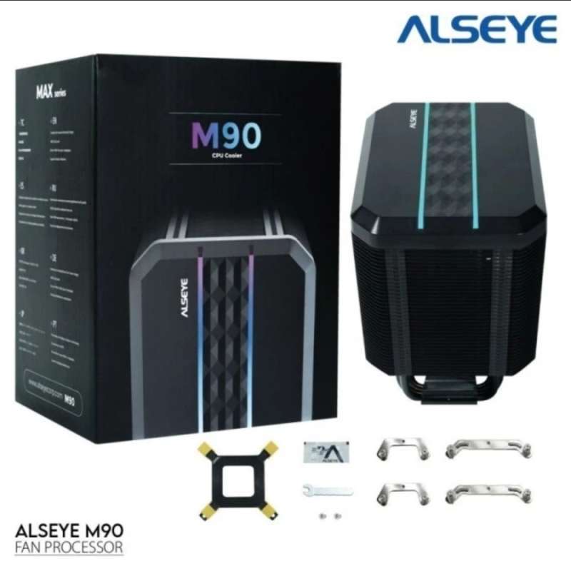 Jual CPU Cooler Alseye Max-series M90 ARGB - Fan Processor Intel AMD di ...