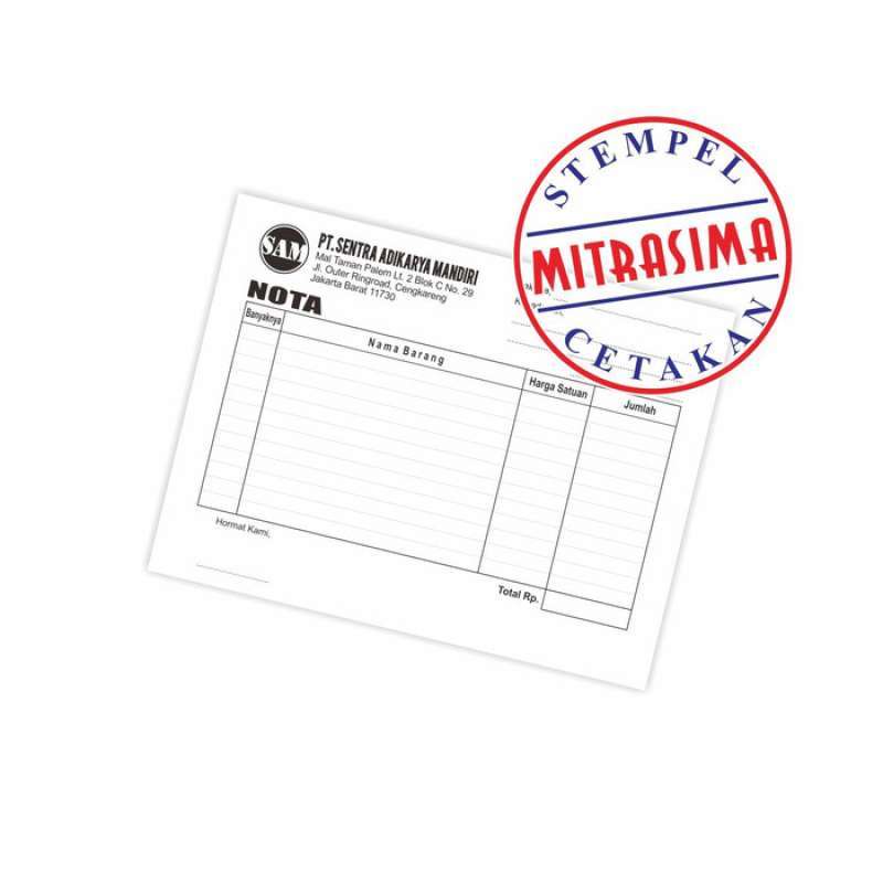 Jual Nota, Faktur, Surat Jalan, Tanda Terima, Kwitansi 1/2 F4, Rangkap ...