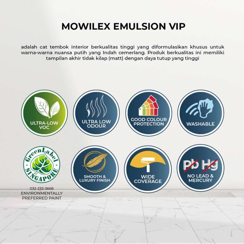 Jual Mowilex Emulsion Vip Neutral Cat Tembok - 20 Liter Di Seller ...