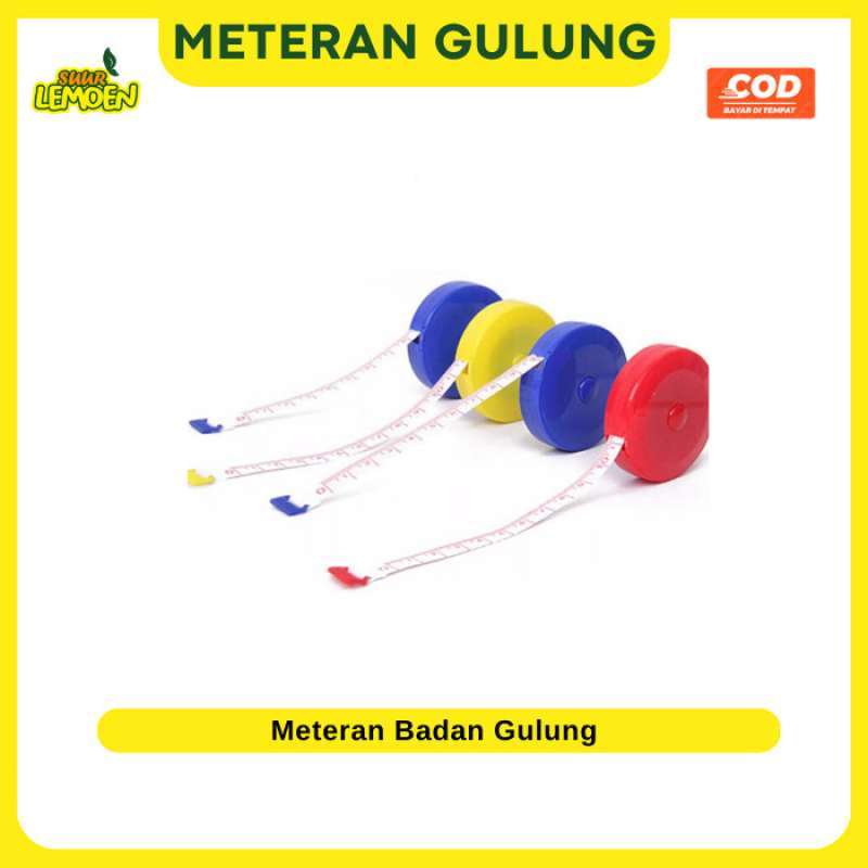 Promo Meteran Gulung Putar 150cm Mini Pengukur Lingkar Perut dan Barang ...