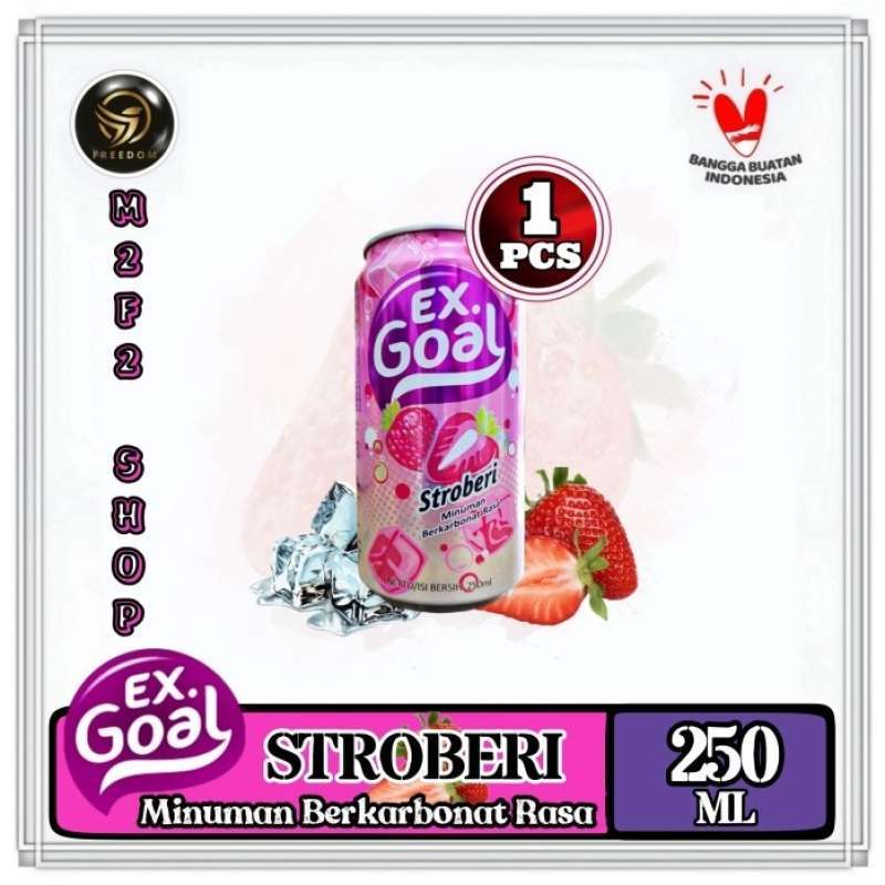 Promo Ex Goal Minuman Berkarbonasi Soda Kaleng | Can - 250 Ml (kemasan Satuan) - Stroberi Diskon ...